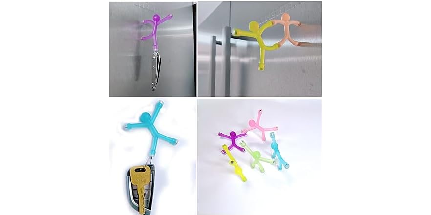 Mini Man Flexible Fridge Magnets, 8PCS