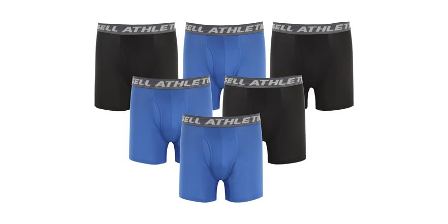 Russell Performance Boxer Briefs 6-Pack