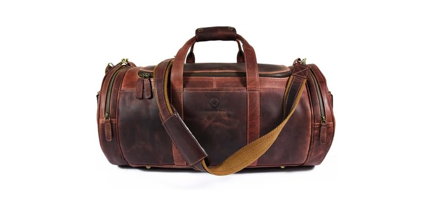 Aaron Leather Travel Duffel Bag