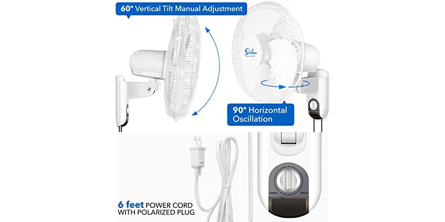 Simple Deluxe Adjustable Tilt Fans