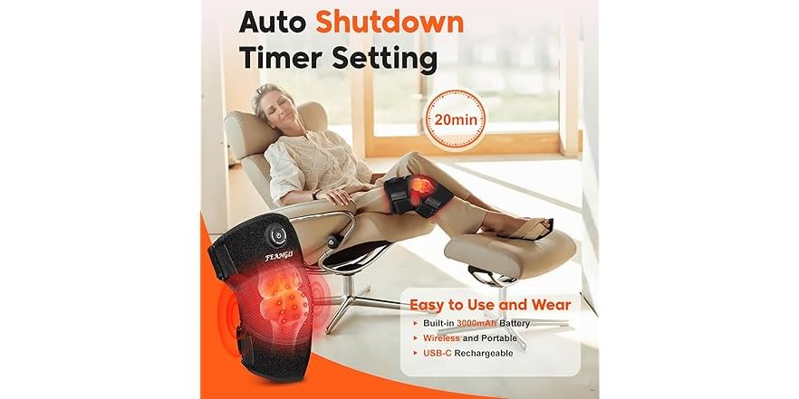 Cordless Red Light Heated Knee Brace