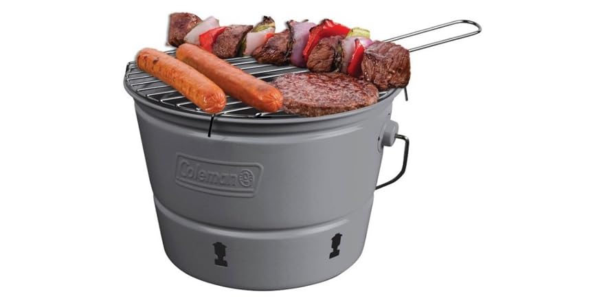 Coleman Party Pail Charcoal Grill in Black