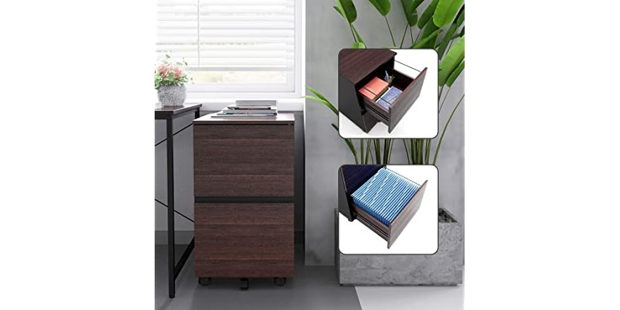 Bestier 2 Drawer File Cabinet