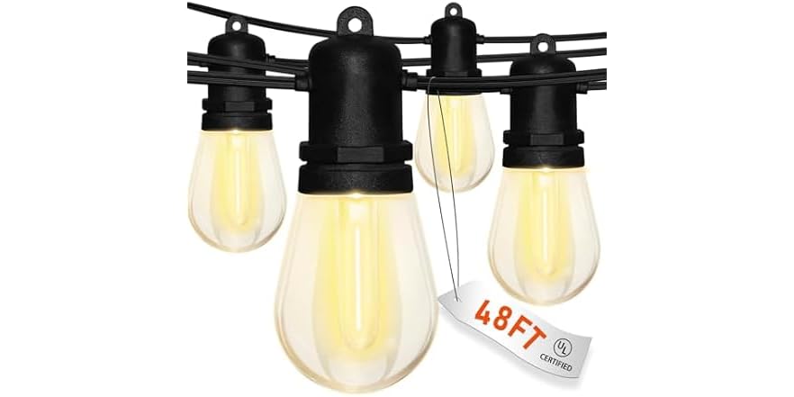 GOOTHY 48FT LED Outdoor String Lights