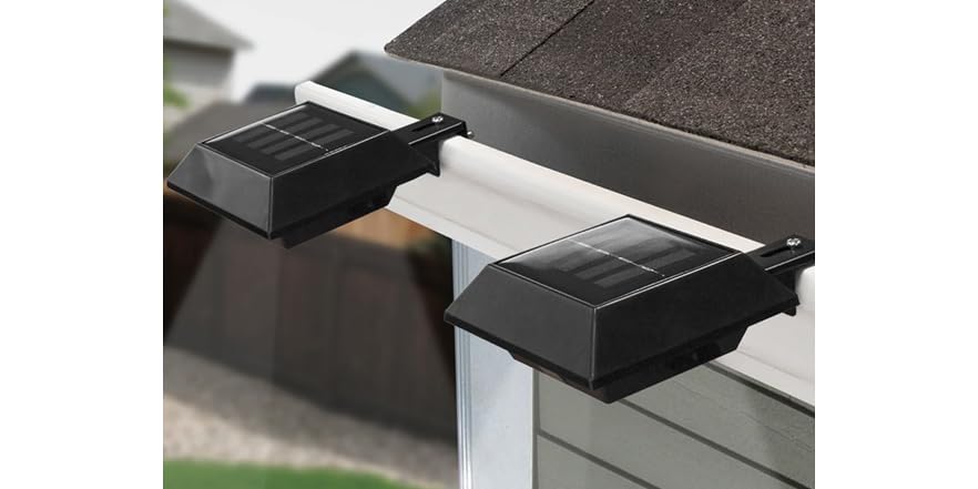 2-Pack Solar LED Gutter/Fence Lights