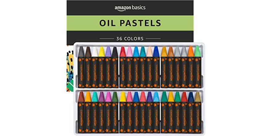 Amazon Basics Washable Oil Pastels Set