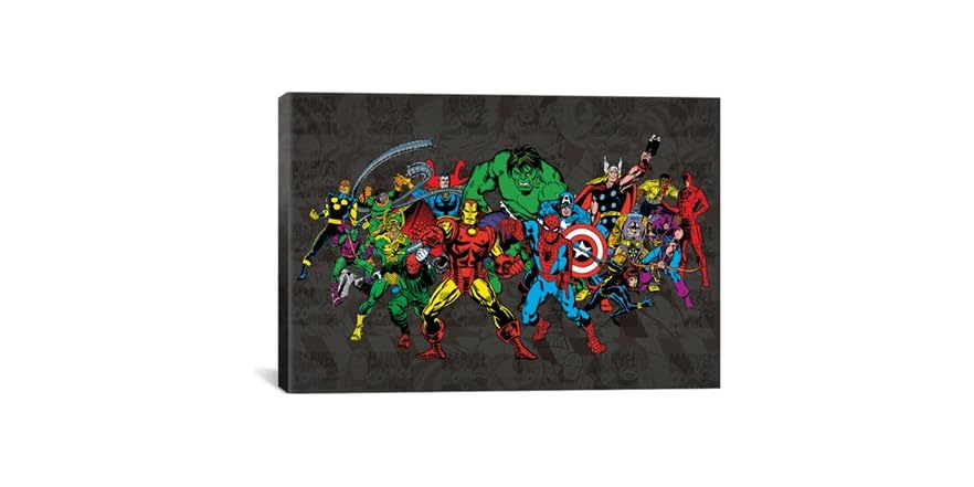 Marvel Comics-Character Line-Up w/ B&W