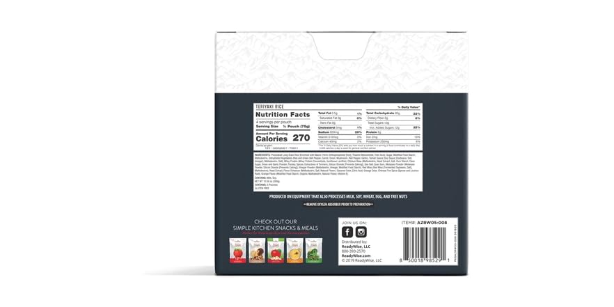 ReadyWise 20 Serving Box Teriyaki Rice