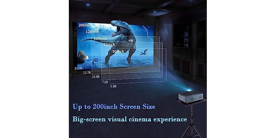 BEXTZUBY 1080P Bluetooth Projector
