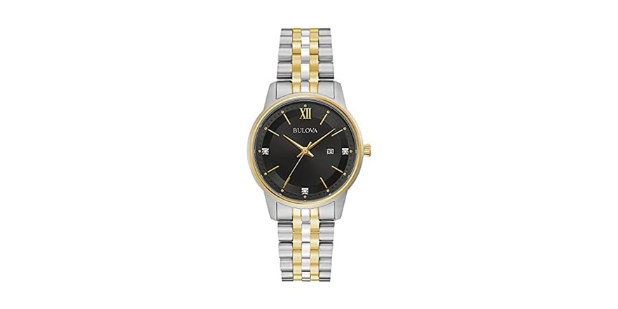 Bulova Women Classic Diamond Two-Tone Watch