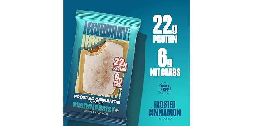 Legendary Foods 22g High Protein Pastry, 8ct, Cinnamon