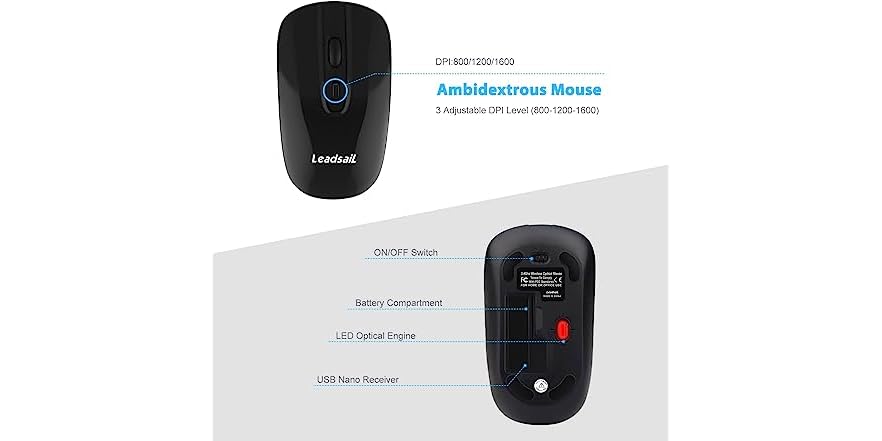Leadsail Wireless Keyboard And Mouse Combo