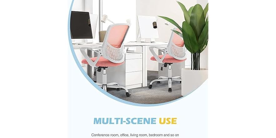 Ergonomic Pink Mesh Office Chair