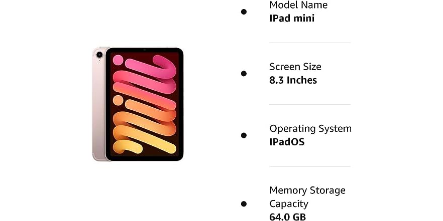 2021 Apple iPad Mini 6th Gen (8.3 inch, Wi-Fi + Ce (Open Box)