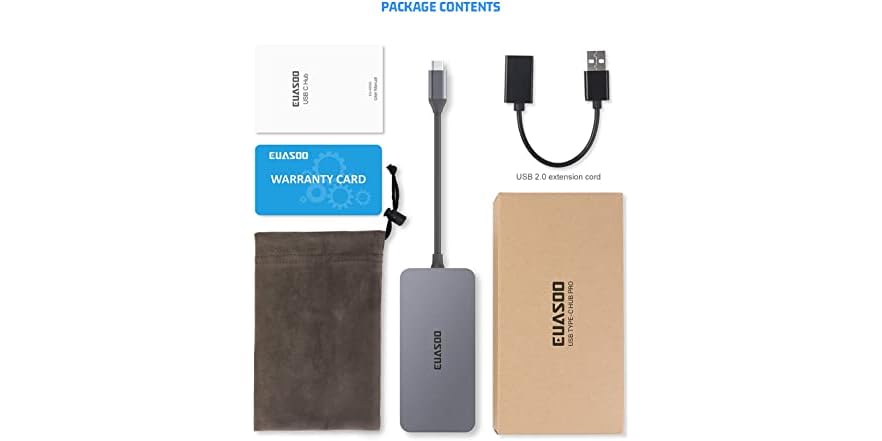 EUASOO ES-HB006 10 in 1 USB C Hub Adapter