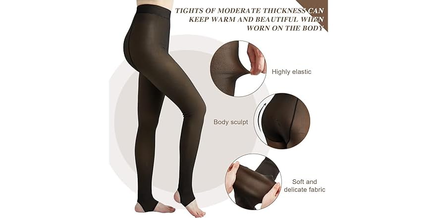 3 Pairs Translucent Stretchy Pantyhose