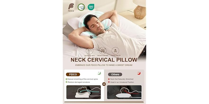 FEICO Cervical Neck Pillow