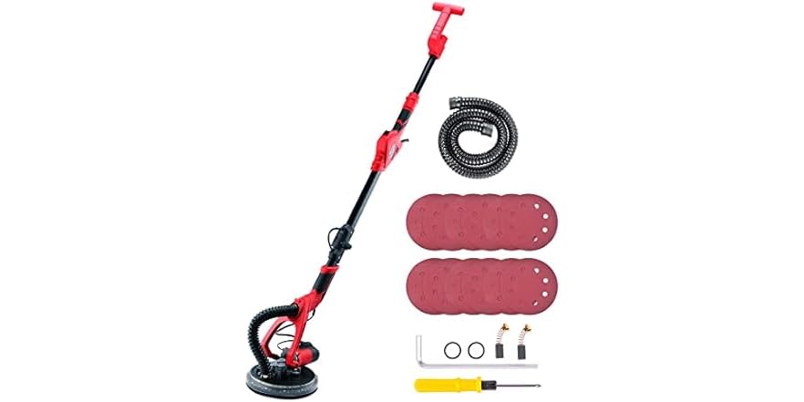 POWERMAVERICK 8FT Drywall sander kit w/LED Lights