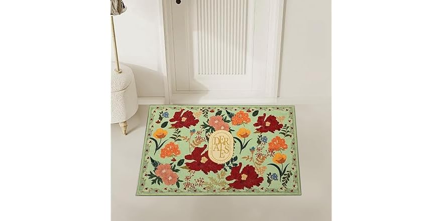 ROTTOGOON 2' x 3' Floral Hallway Runner Rug