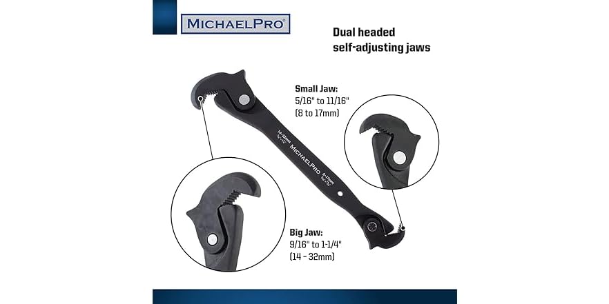 MichaelPro Dual Action Auto Size Adjusting Wrench