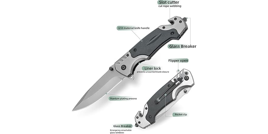 (2 Pack) Folding Pocket Knife