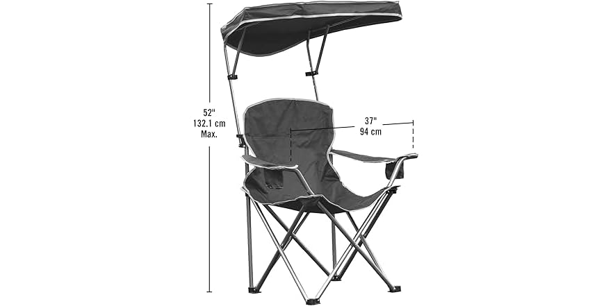 Quik Shade Camp Chair with Tilt UV Canopy