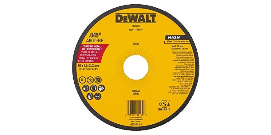 DEWALT DW8062 Metal Cutting Abrasive Wheel