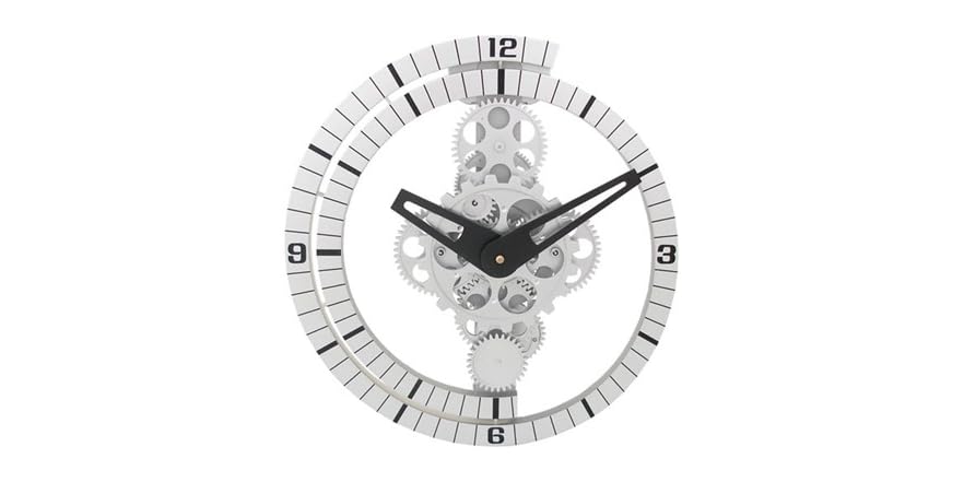 Moving Gear Wall Clock - Spiral Ring Dial