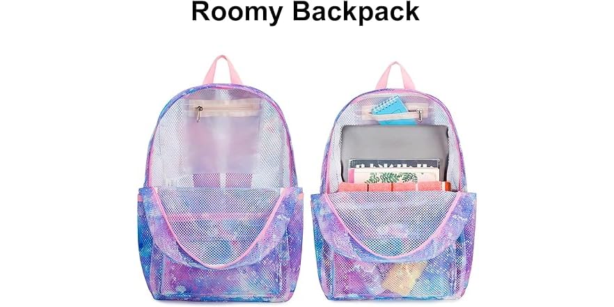 Semi-Transparent Mesh Backpack For Kids