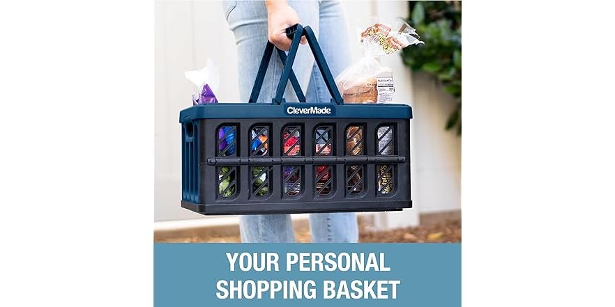CleverMade 8534567-AAY3PK Collapsible Shopping Basket (R