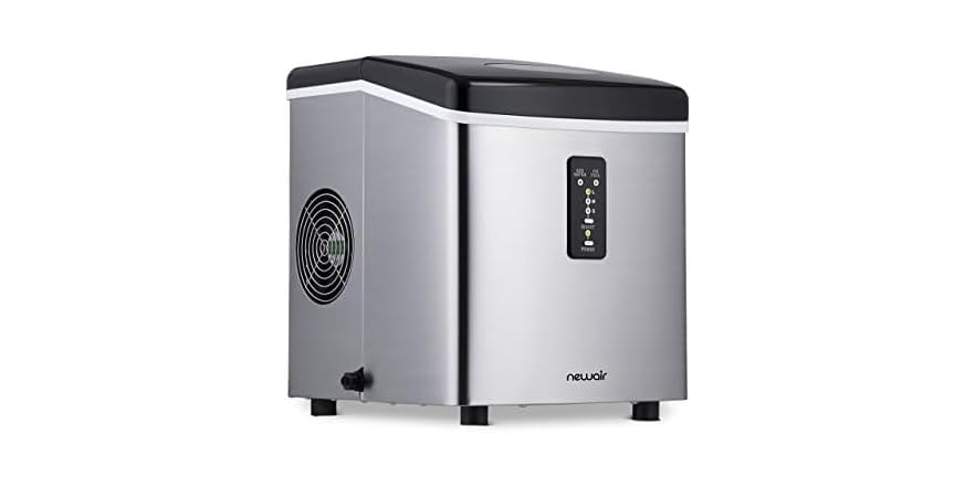 NewAir Portable Ice Maker 28lbAI-100SS, Stainless Steel, Blk (Open Box)
