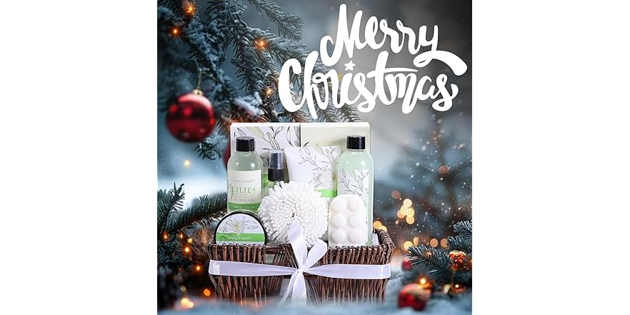 BODY & EARTH Lily 10 Piece Spa Basket