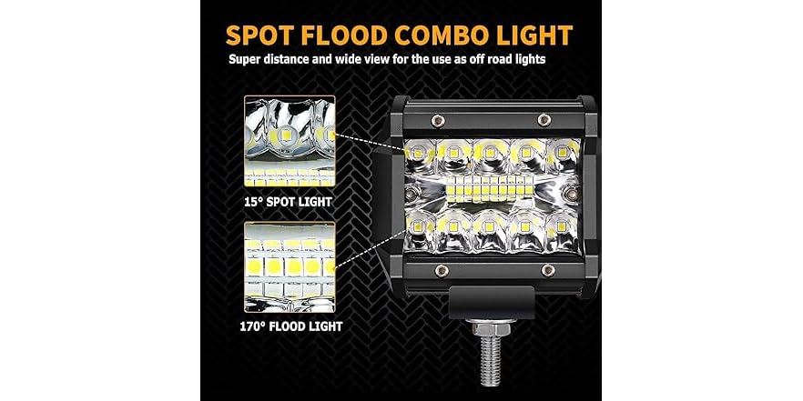 TURBO SII LED 4in 60W Auto Light/Work Light Pods