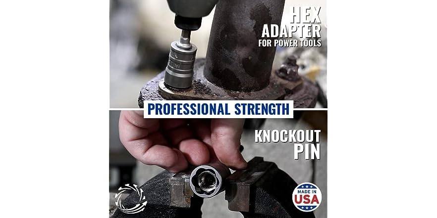 ROCKETSOCKET USA Made 7pc Extraction Socket Set