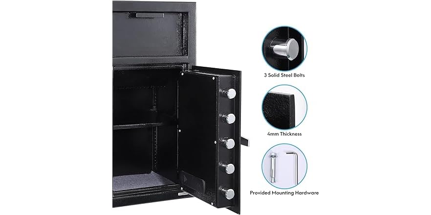 CuisinAid Fireproof Depository Safe with Drop Slot