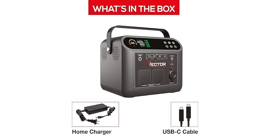 VECTOR VECLIPS4 500 Watt Portable Power Station (Open Box)