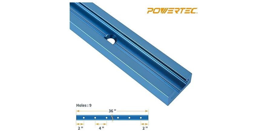 POWERTEC 36 Inch Double-Cut T-Track