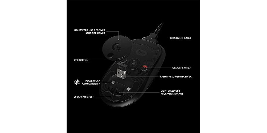 Logitech G PRO Wireless Mouse - Shroud Edition