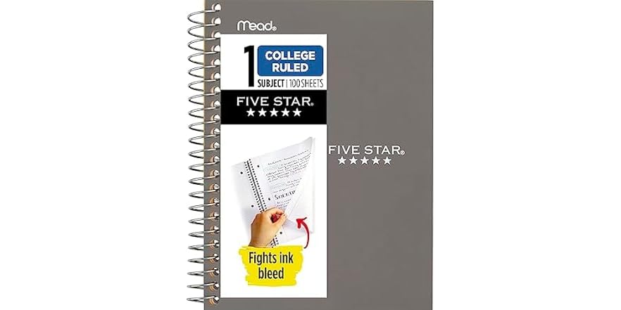 Five Star Personal Spiral Notebook