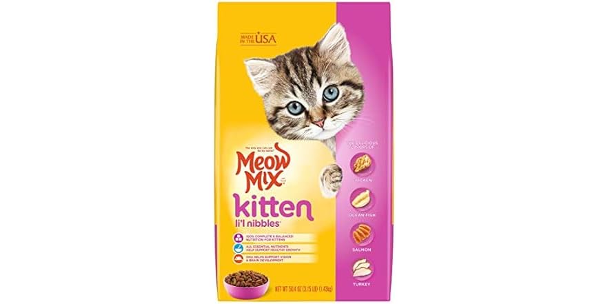Meow Mix Cat Food, Kitten Formula, 3.15lbs