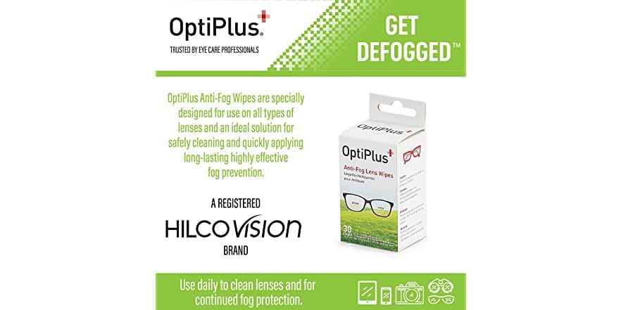 OptiPlus Anti Fog Lens Wipes