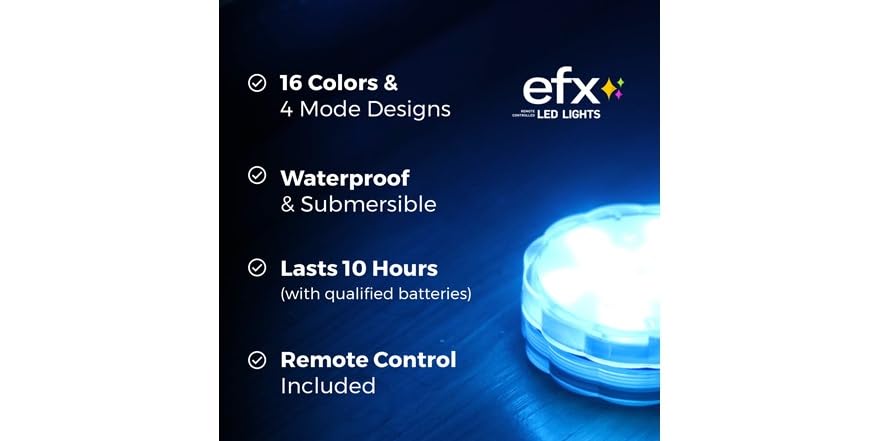 Lumn8 EFX LED Waterproof Lights 4-Pack