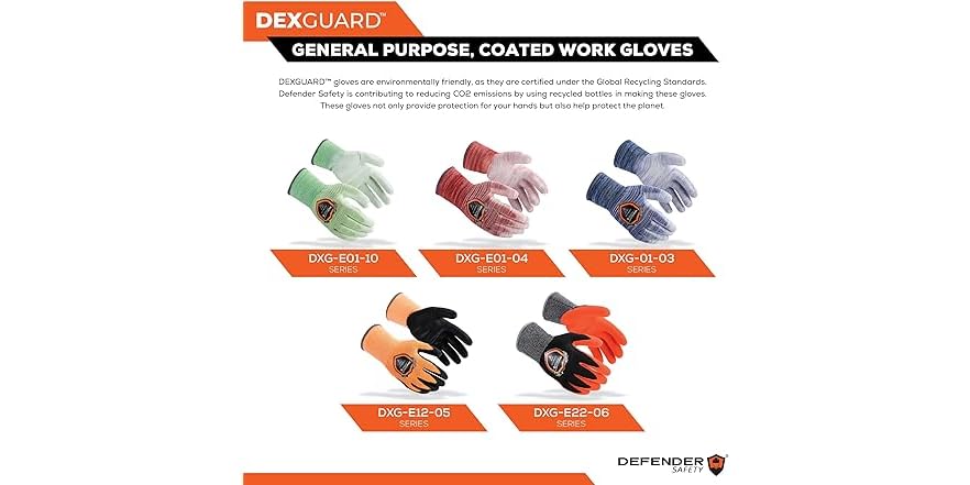 Dexguard Red 12-Pack Cut Level 1, AL3, Work Gloves