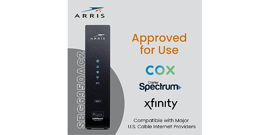 ARRIS SBG7400AC2-RB DOCSIS 3.0 Cable Modem & Router (Open Box)
