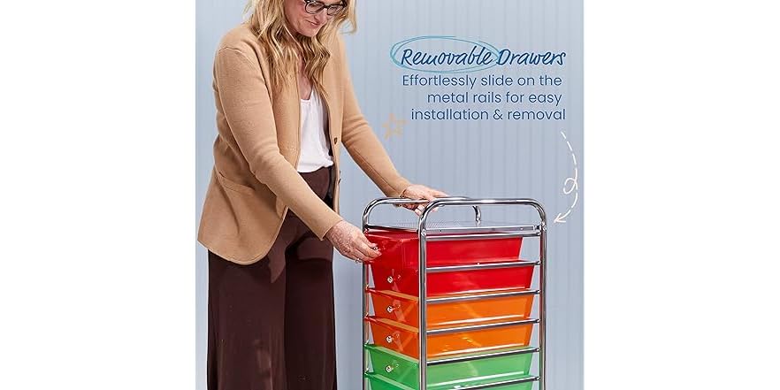 ECR4Kids 10-Drawer Mobile Organizer