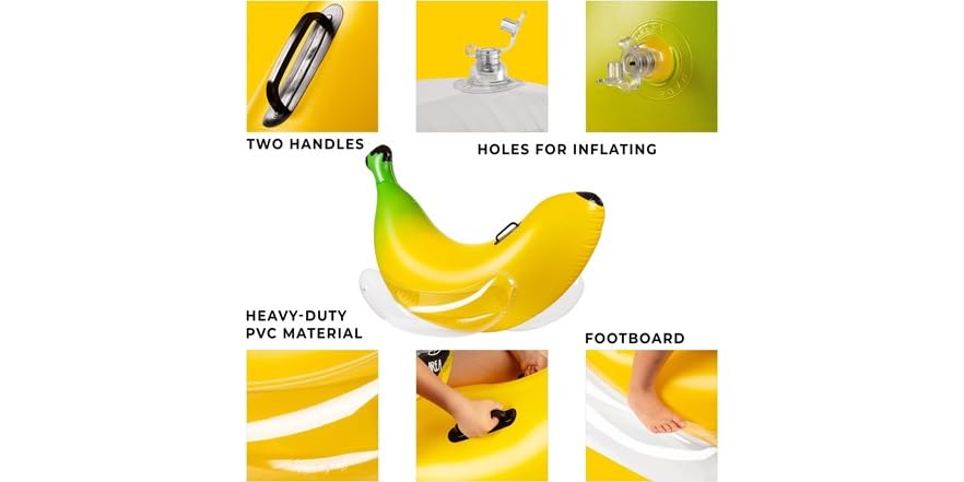 ZoneInflatable Banana Pool Float Rocker