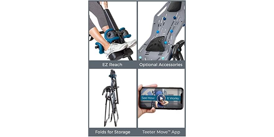 Teeter FitSpine X2 Inversion Table, Extended Ankle (Open Box)