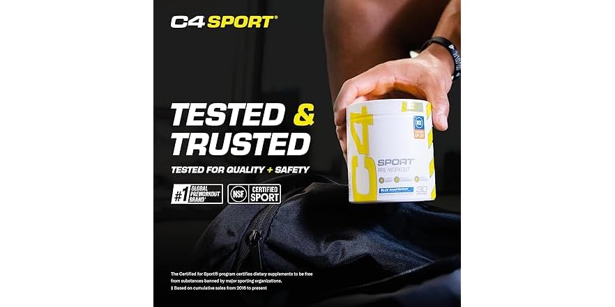 (2-Pack) Cellucor C4 Sport Pre Workout Powder, Blue Raspberry