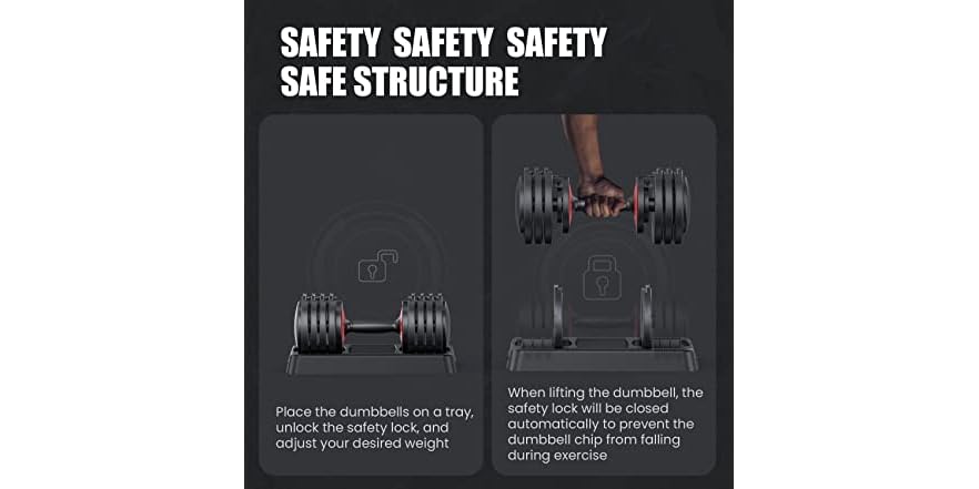 BUXANO Adjustable Dumbbell, Single (Open Box)