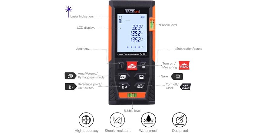 Tacklife HD60 Classic Laser Measure